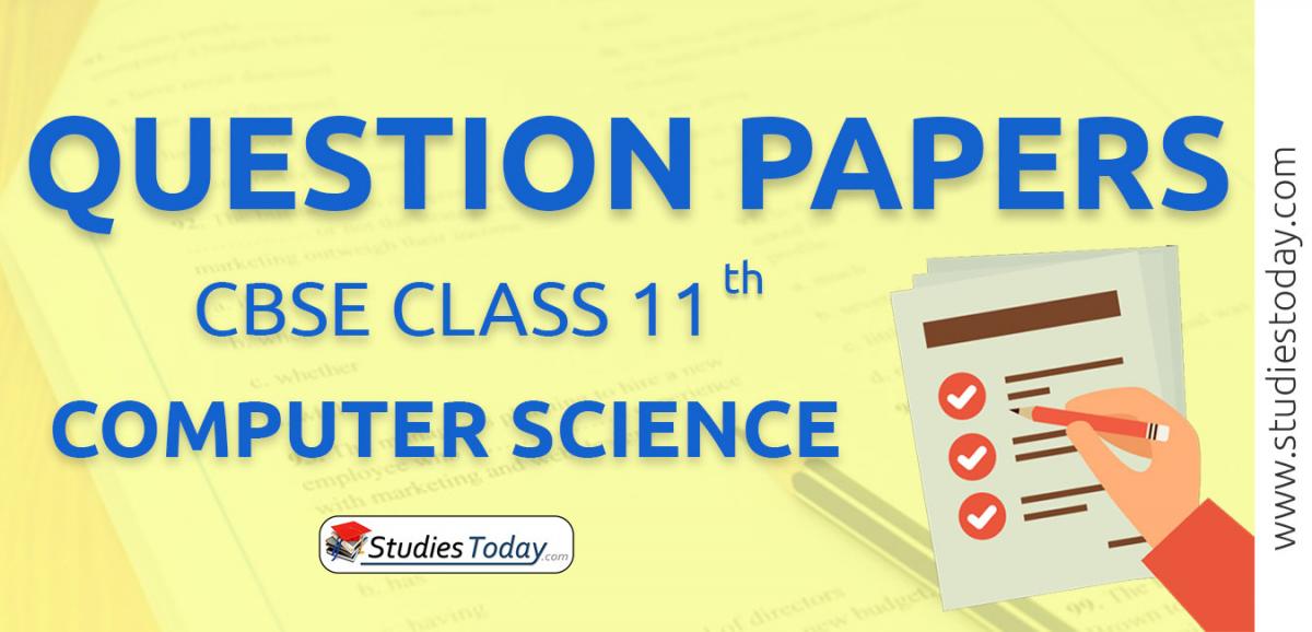 CBSE Question Papers Class 11 Computer Science PDF Solutions Download